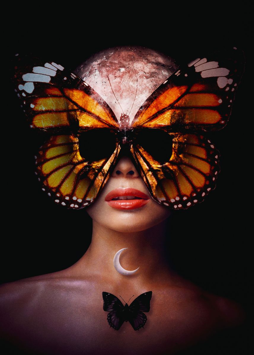 'Mask' Poster, picture, metal print, paint by seam less | Displate