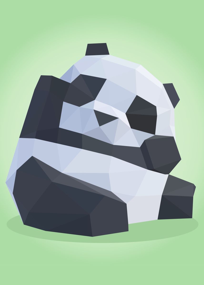 'Polygon Panda' Poster, picture, metal print, paint by PosterSuite ...