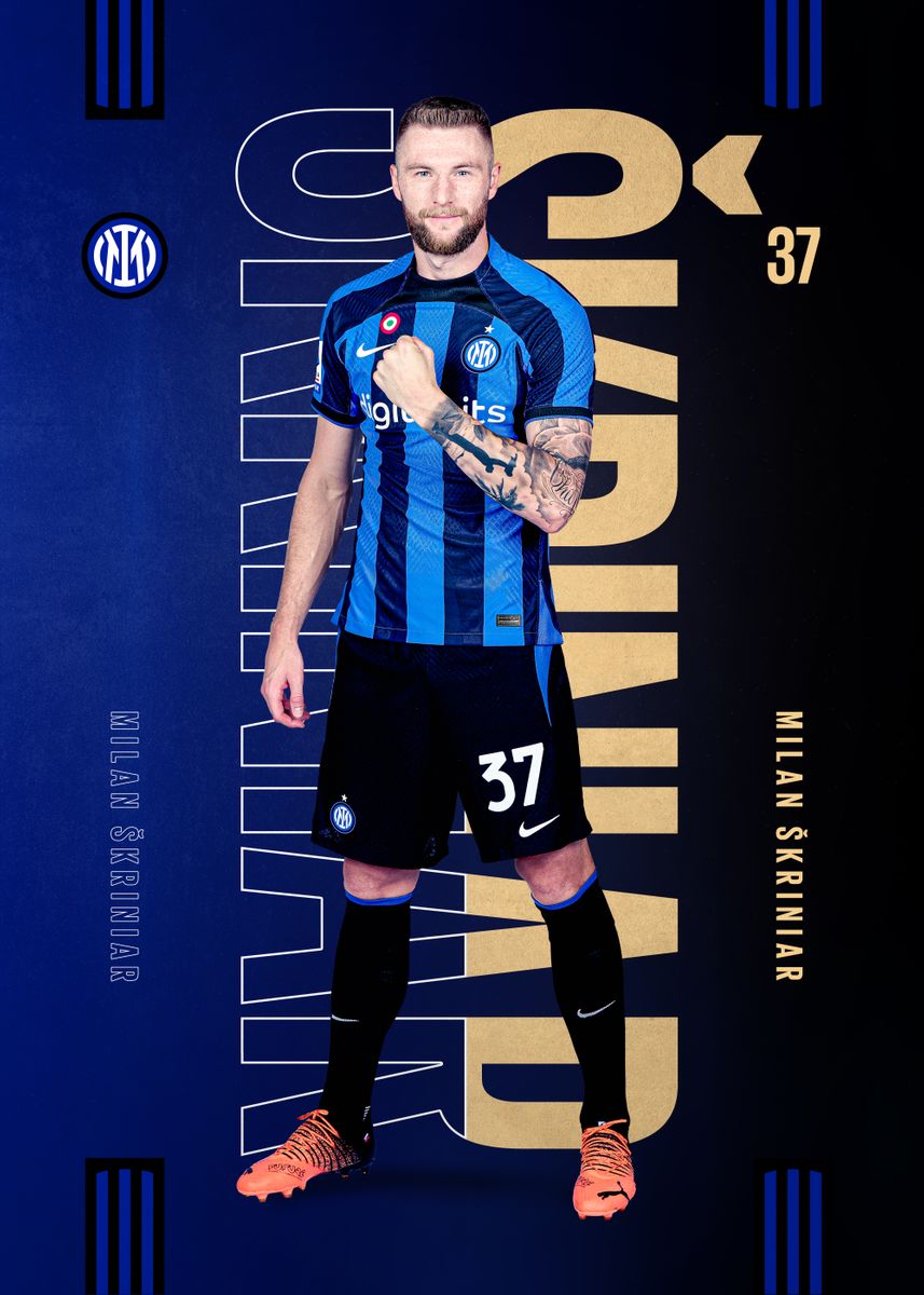 'Skriniar' Poster, picture, metal print, paint by Inter Milan | Displate