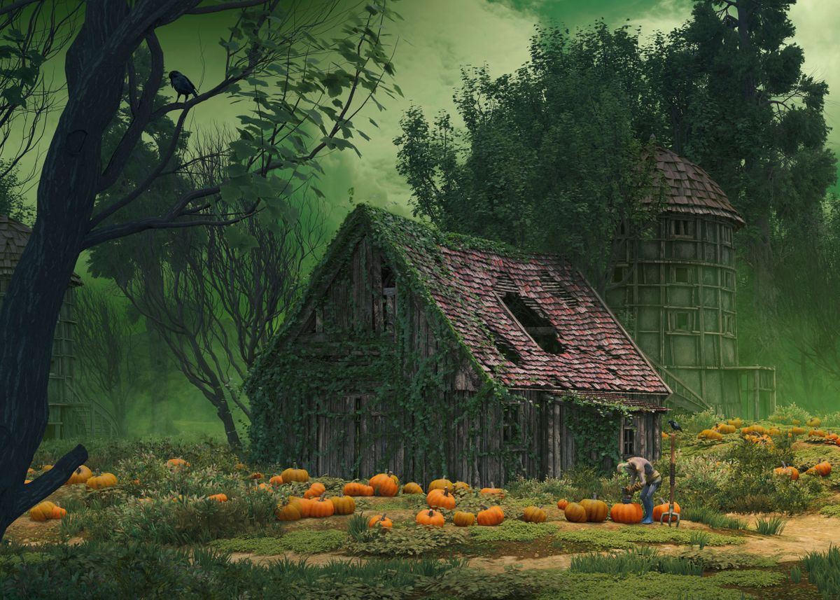'Cursed Pumpkin Field' Poster by dreamwalker | Displate