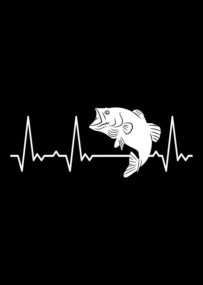 'Heartbeat Fish' Poster, picture, metal print, paint by royalsigns ...