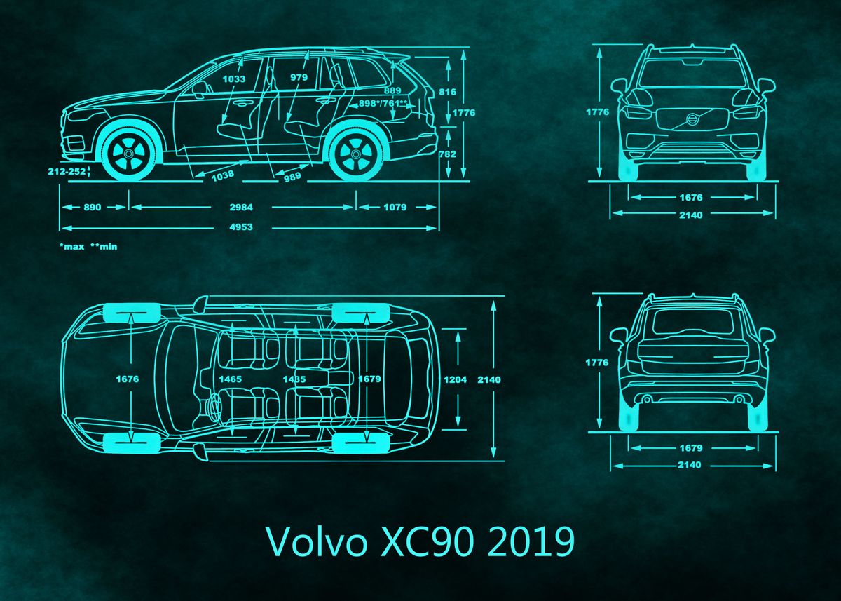 'Volvo XC90 2019 ' Poster by Fast Elevator | Displate