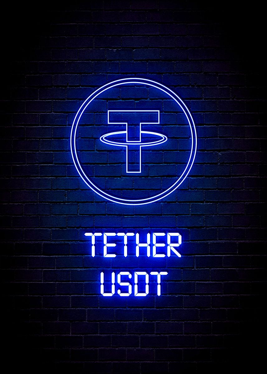 'Tether USDT' Poster, picture, metal print, paint by Luvy | Displate