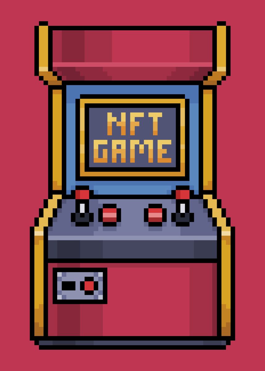 'Pixel art NFT Game' Poster by 80s Retro | Displate