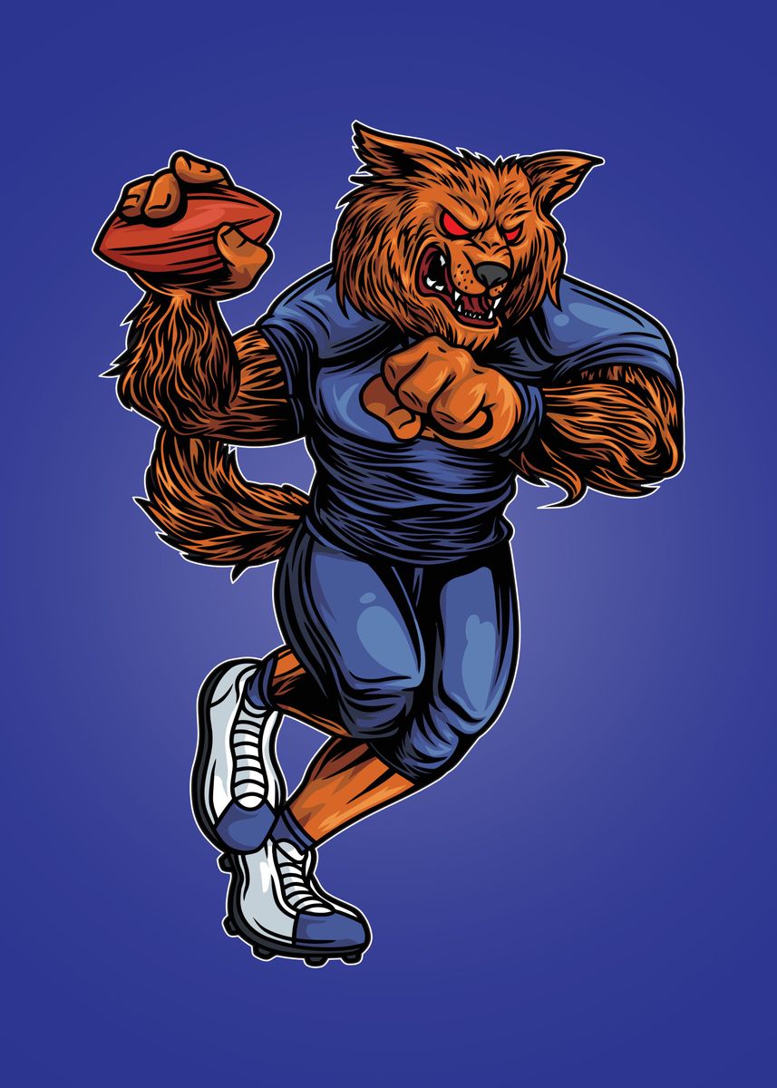 'Fox mascot' Poster, picture, metal print, paint by Paul C. Lane | Displate