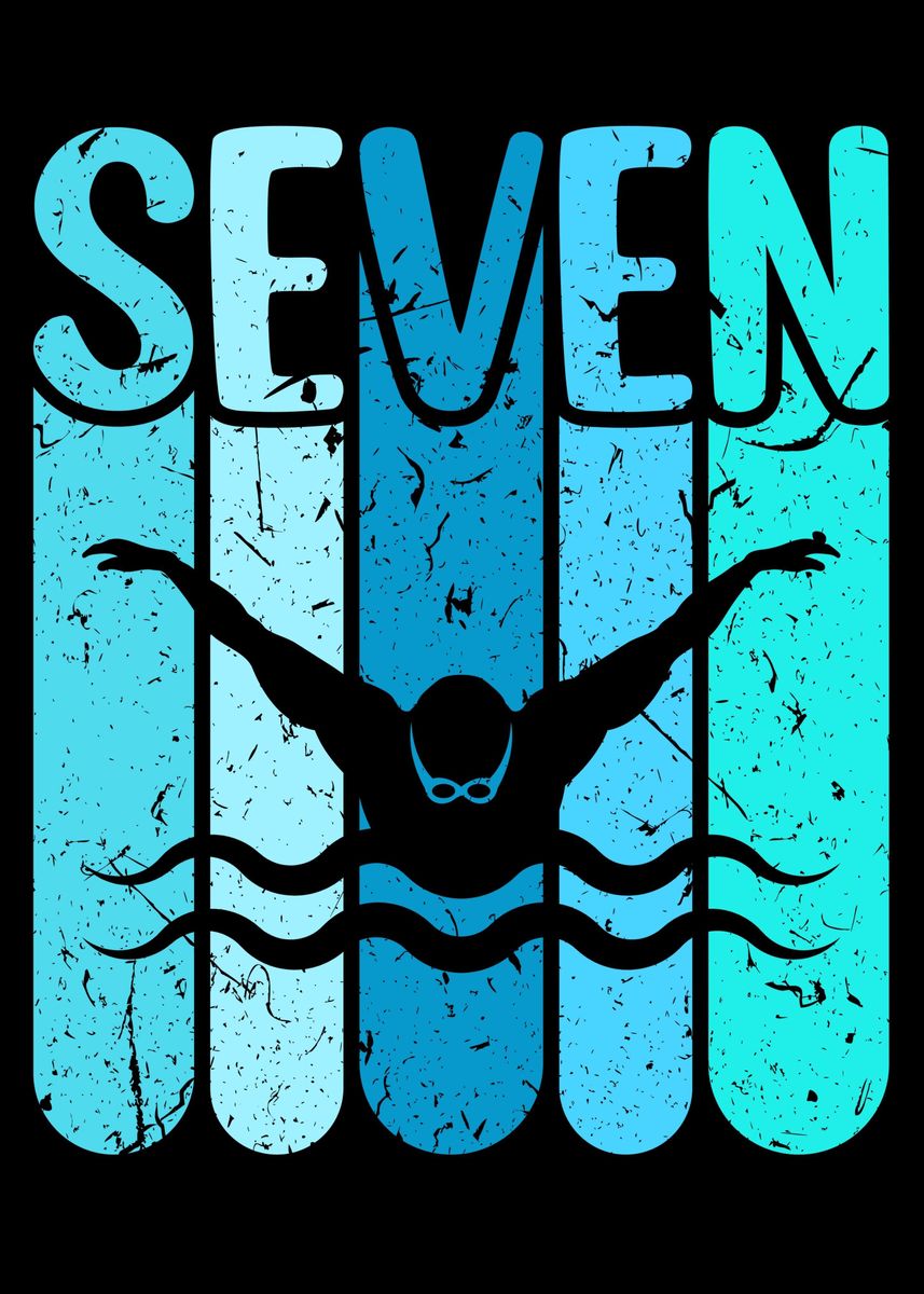 'Swimming 7 Year Old Boys' Poster by HumbaHarry Geitner | Displate