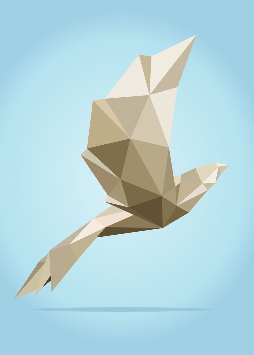 'Polygon Pigeon' Poster, picture, metal print, paint by PosterSuite ...