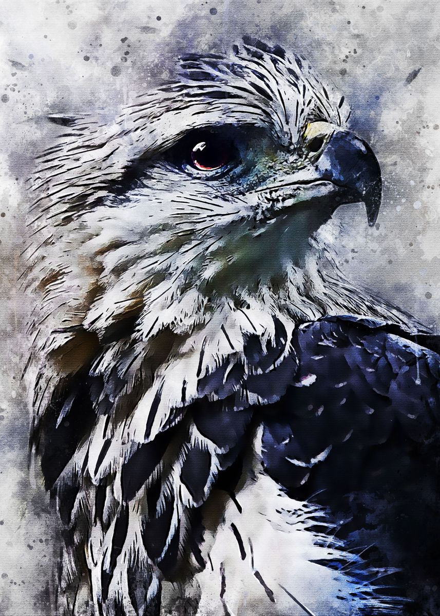 'Paint Eagle' Poster, picture, metal print, paint by Muh Asdar | Displate