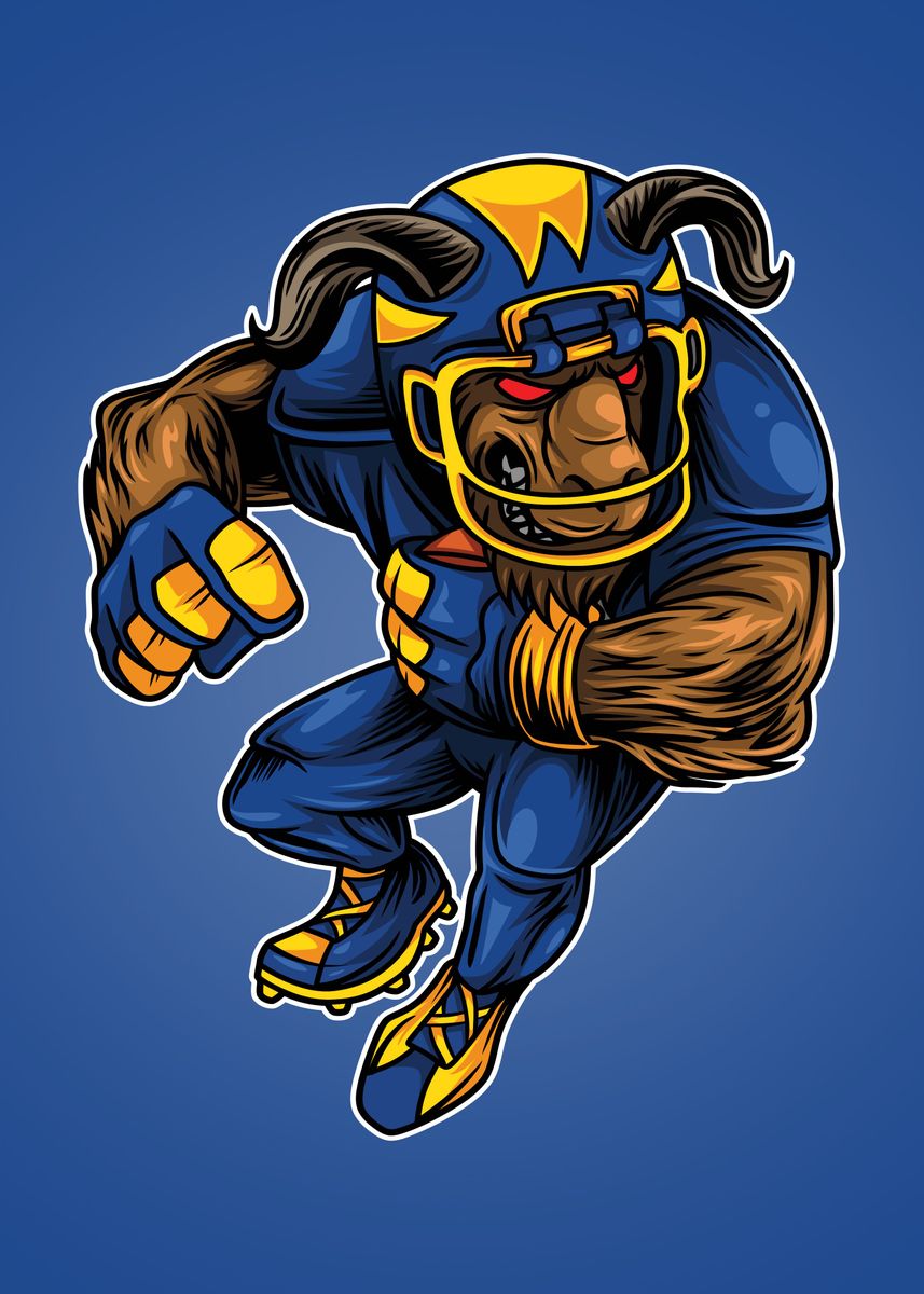 'Goat mascot' Poster, picture, metal print, paint by Paul C. Lane ...