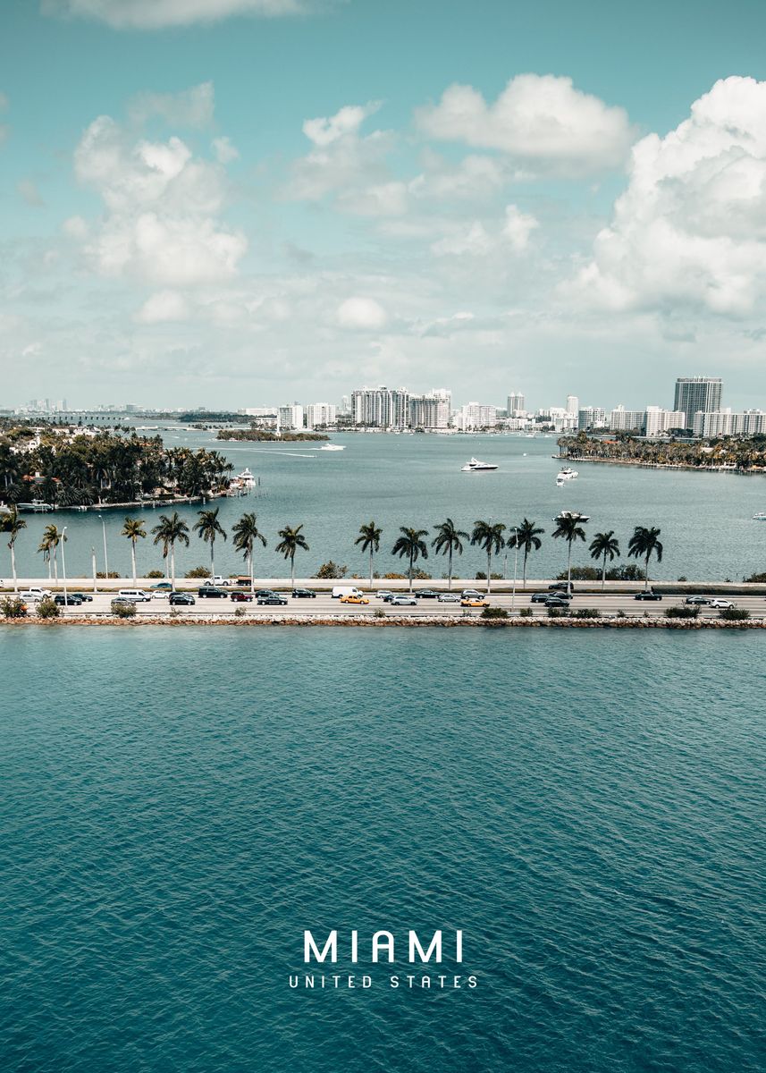 'Miami ' Poster, picture, metal print, paint by Big City | Displate