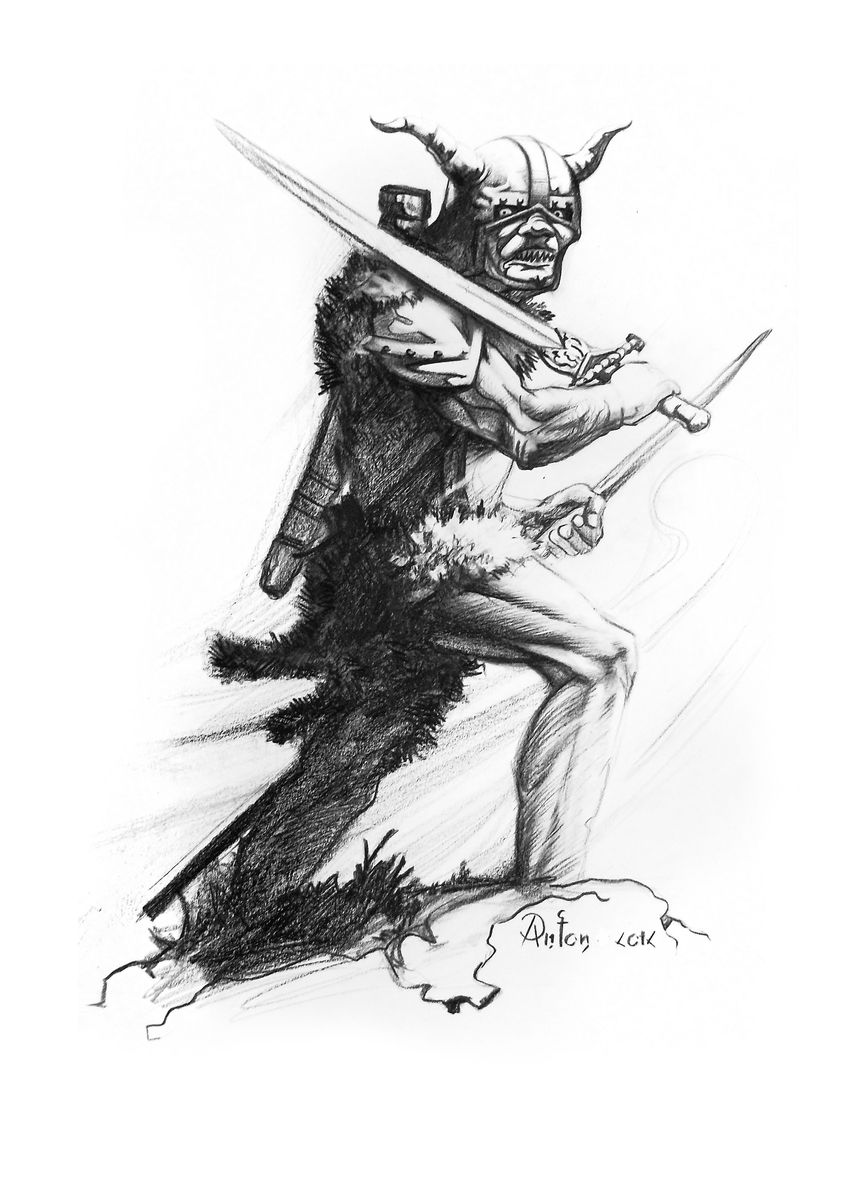 'Warrior' Poster by Anton Atanasov | Displate