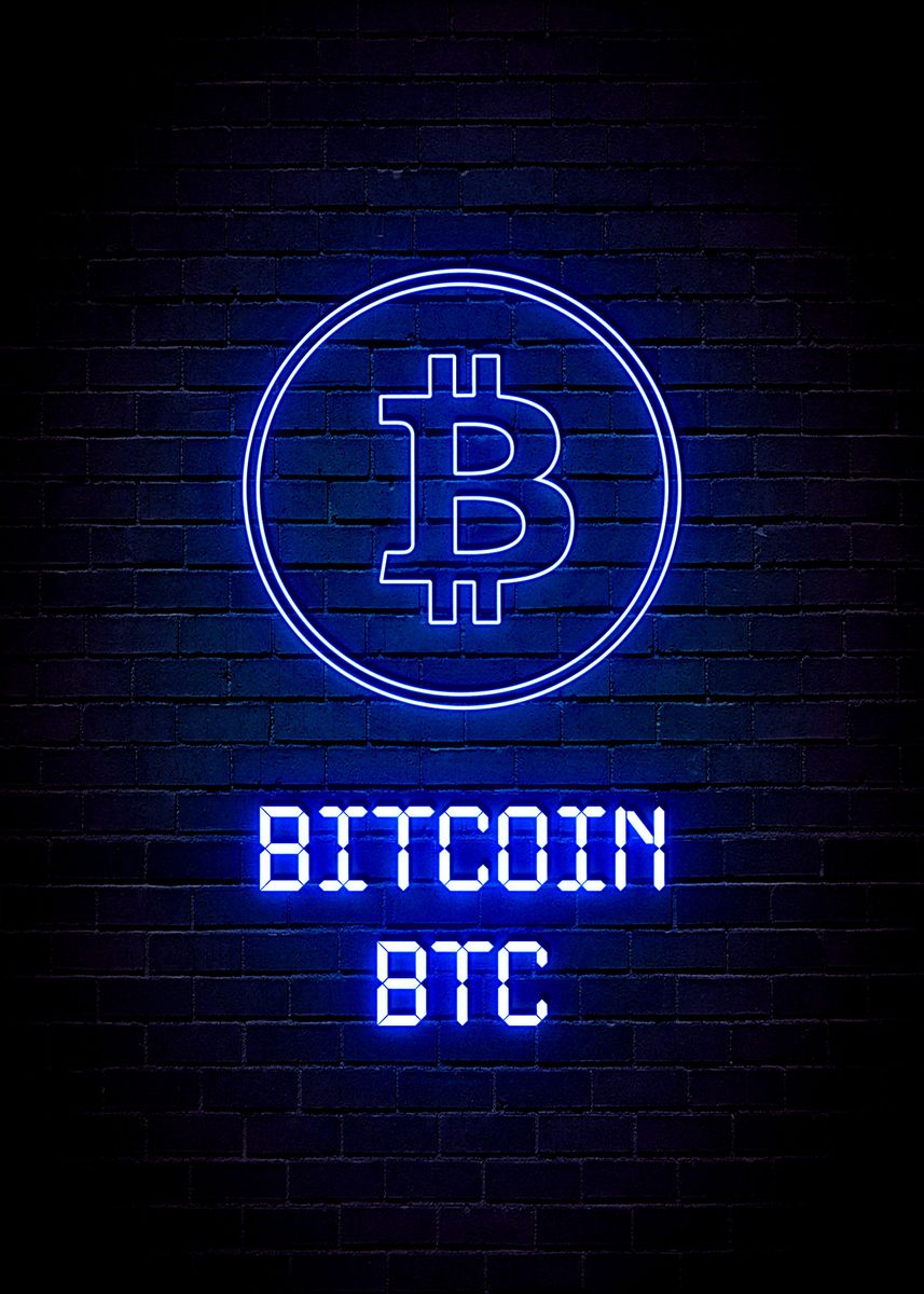 'Bitcoin BTC' Poster, picture, metal print, paint by Luvy | Displate