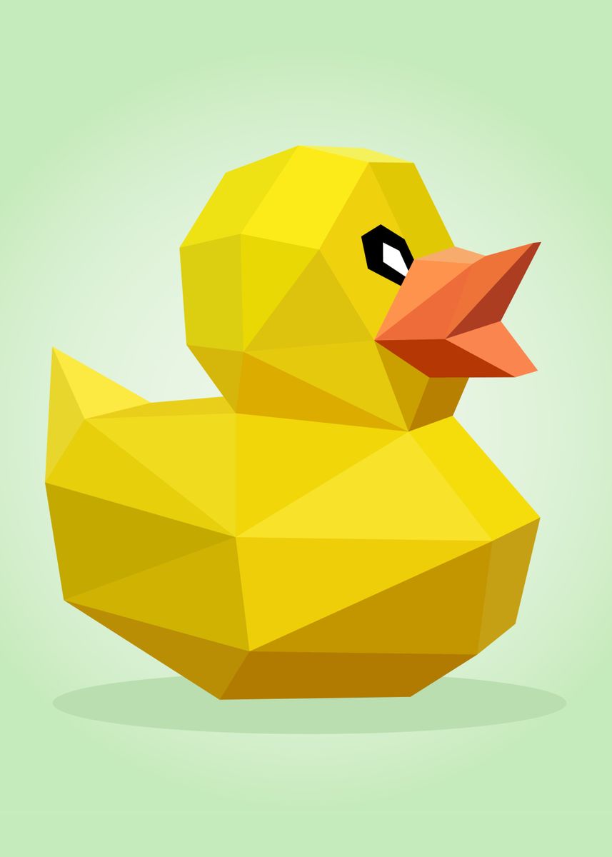 'Polygon Duck' Poster, picture, metal print, paint by PosterSuite ...