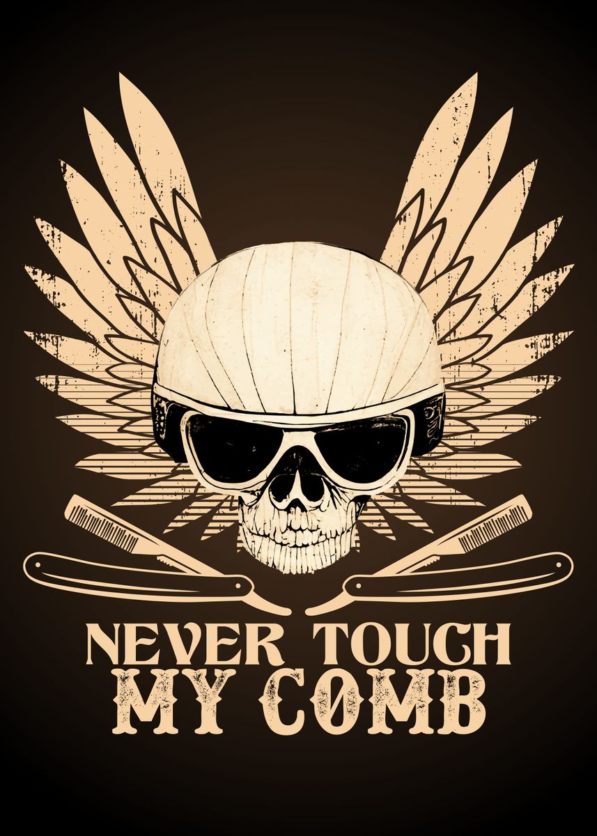 'Funny Rockabilly Comb' Poster, picture, metal print, paint by ...