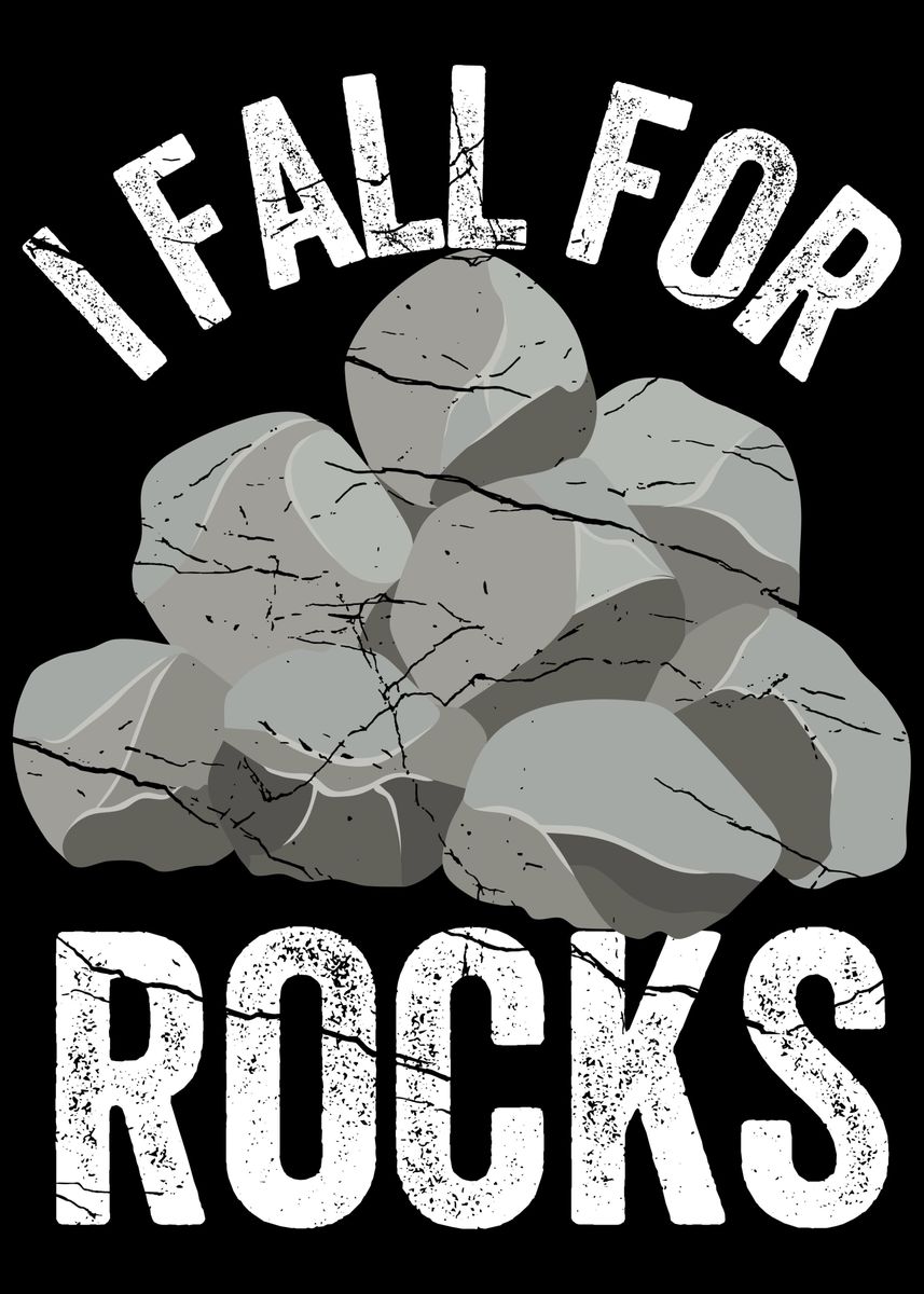'Funny Rock Hunting' Poster, picture, metal print, paint by ...