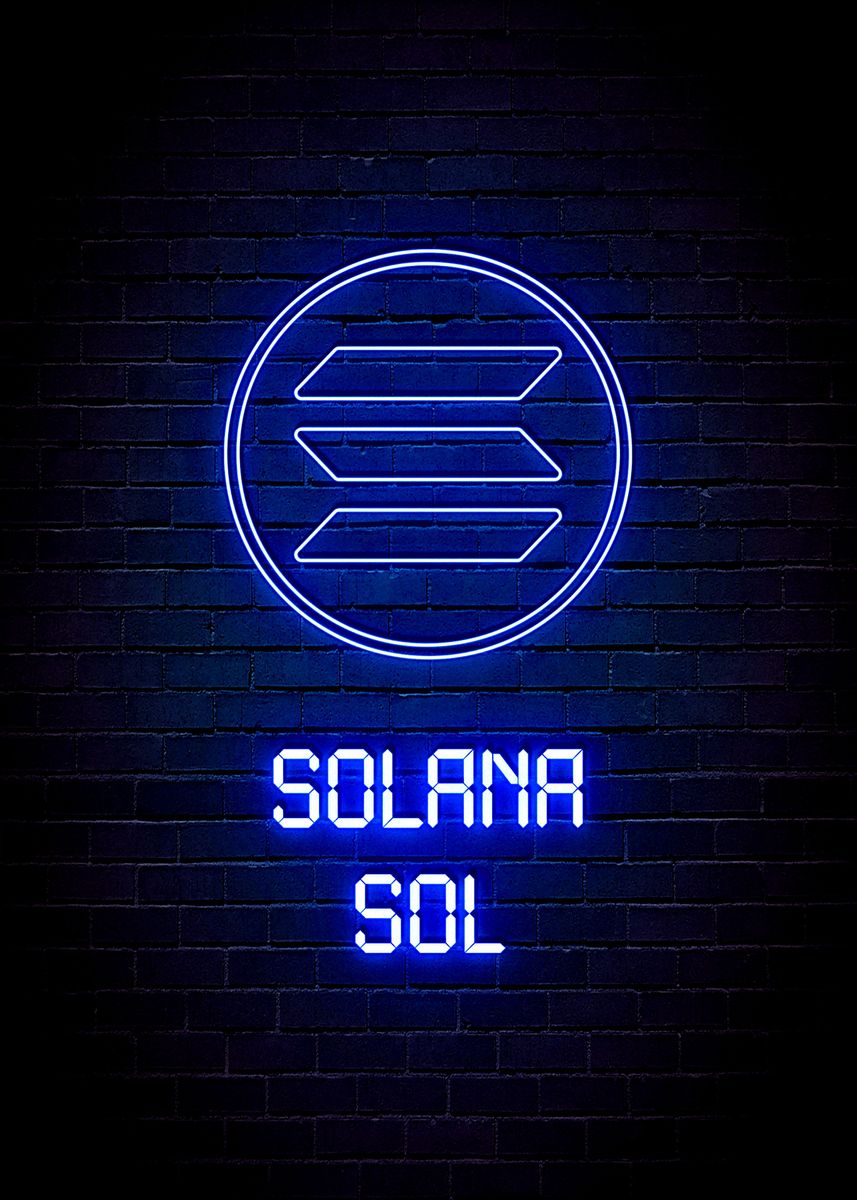 'Solana SOL' Poster, picture, metal print, paint by Luvy | Displate