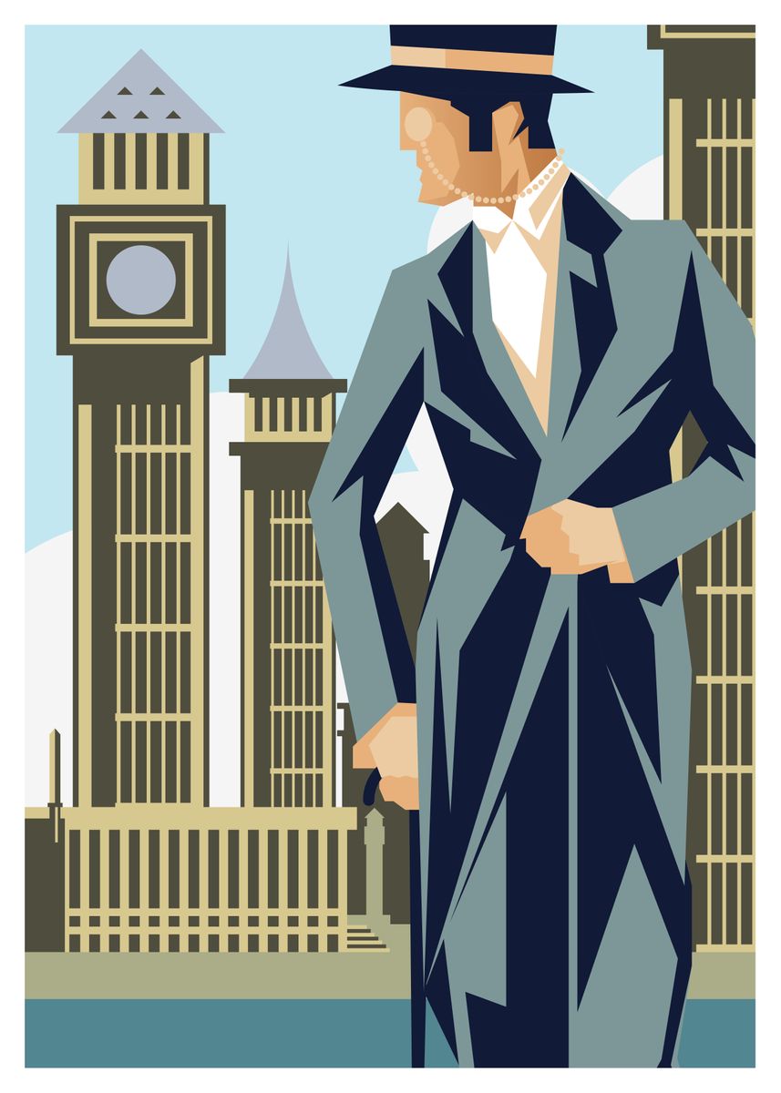 'Man In London' Poster by ROLIB | Displate