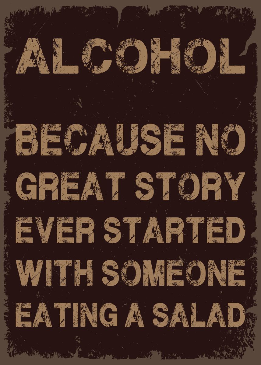 'Alcohol Story Vodka Beer' Poster, picture, metal print, paint by ...