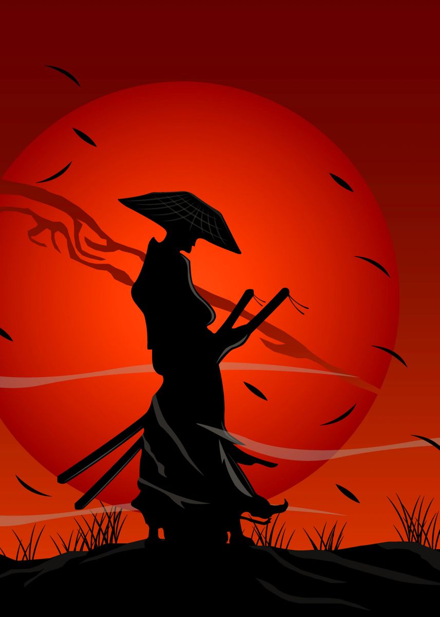 'Bloody Samurai' Poster, picture, metal print, paint by PosterSuite ...