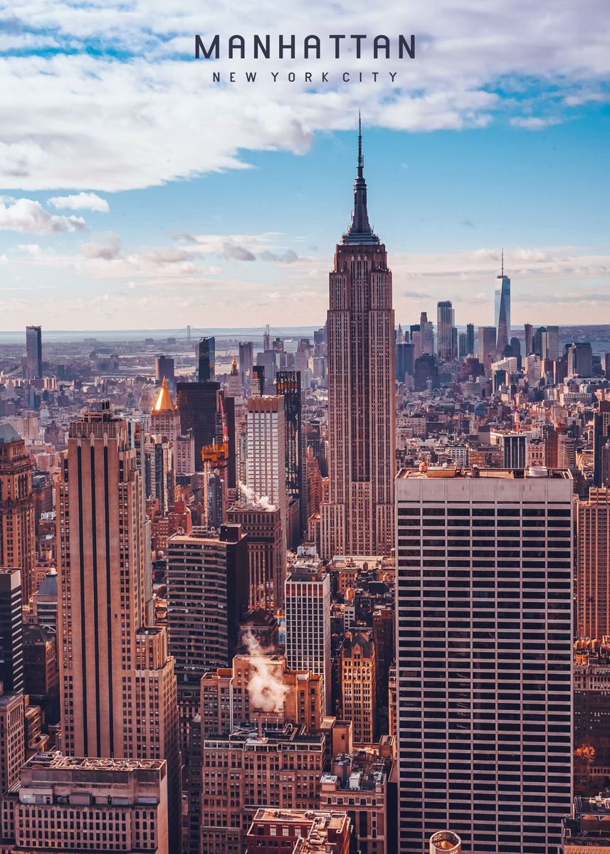 'Manhattan ' Poster, picture, metal print, paint by Explore Universe ...