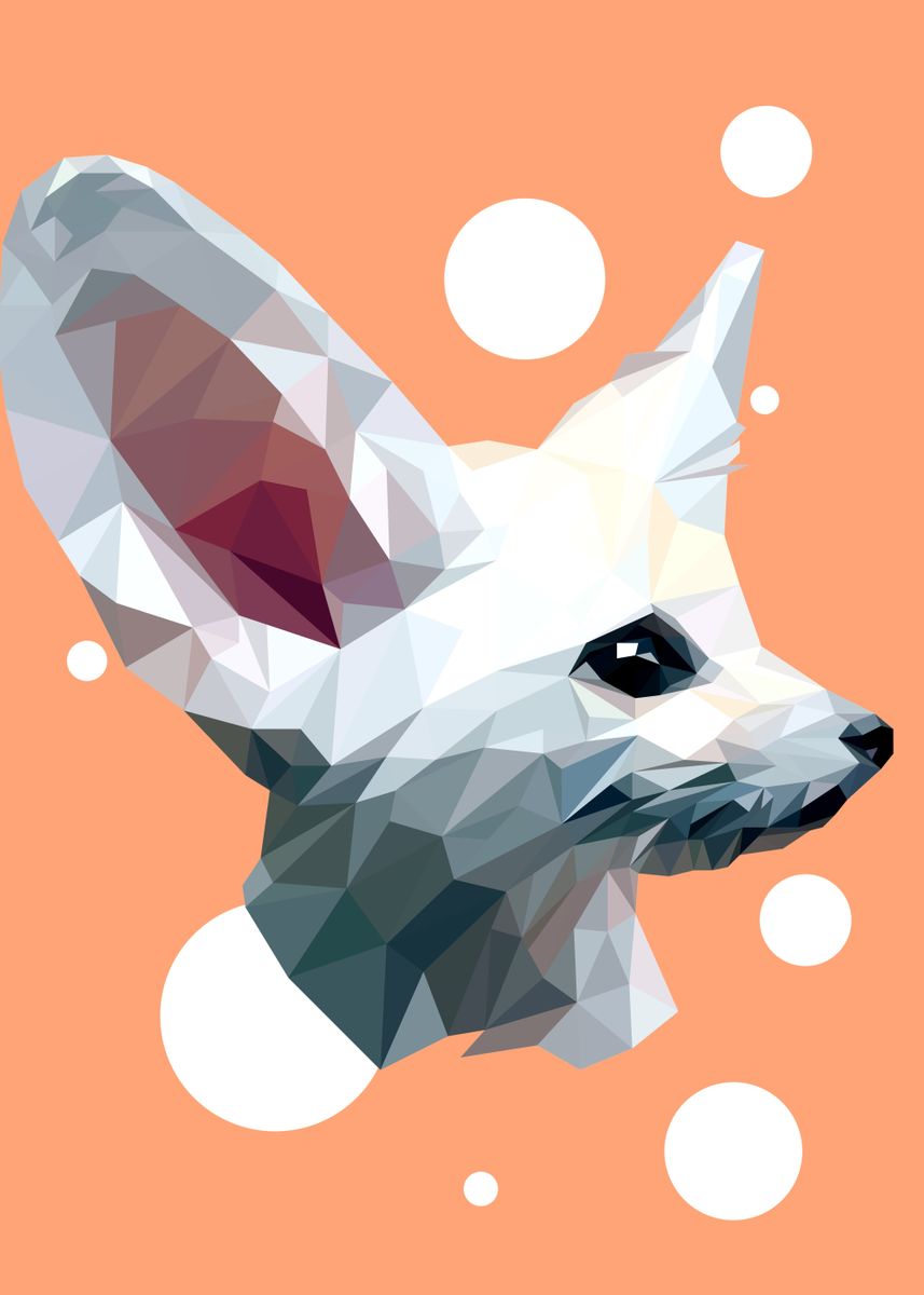 'Fox' Poster, picture, metal print, paint by Lee Jani | Displate
