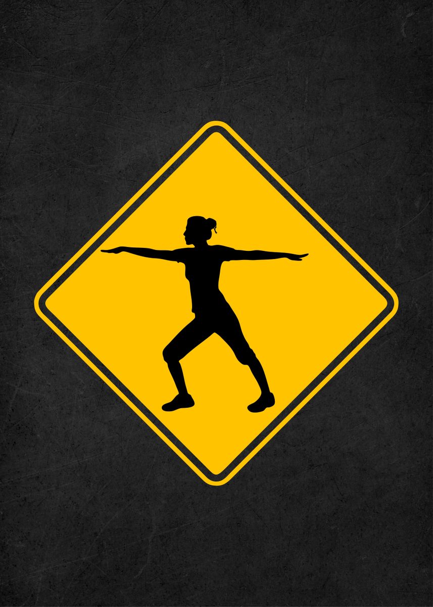 'yoga sign' Poster by Bestselling Displate | Displate