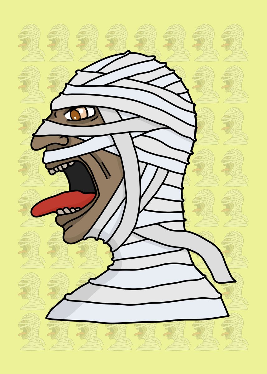 'A scary screaming mummy' Poster by diego carvalho | Displate