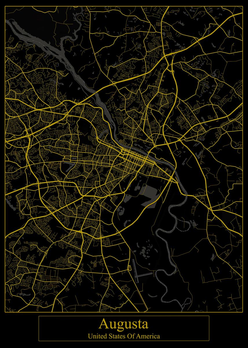 'Augusta USA' Poster, picture, metal print, paint by Zake Yonkou | Displate
