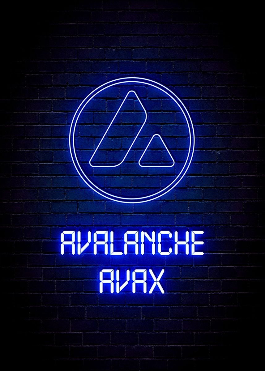 'Avalanche AVAX' Poster, picture, metal print, paint by Luvy | Displate