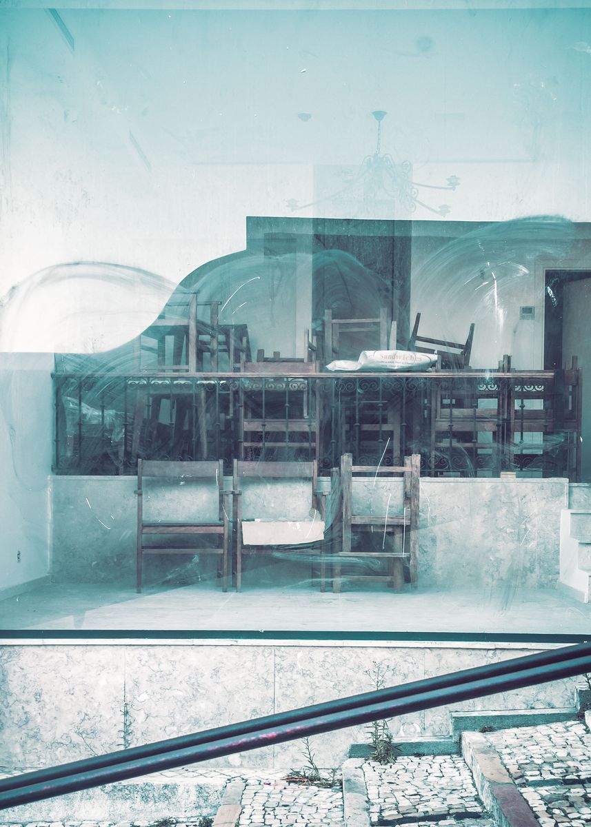 'Chair Trough Window' Poster by Marco Moroni | Displate