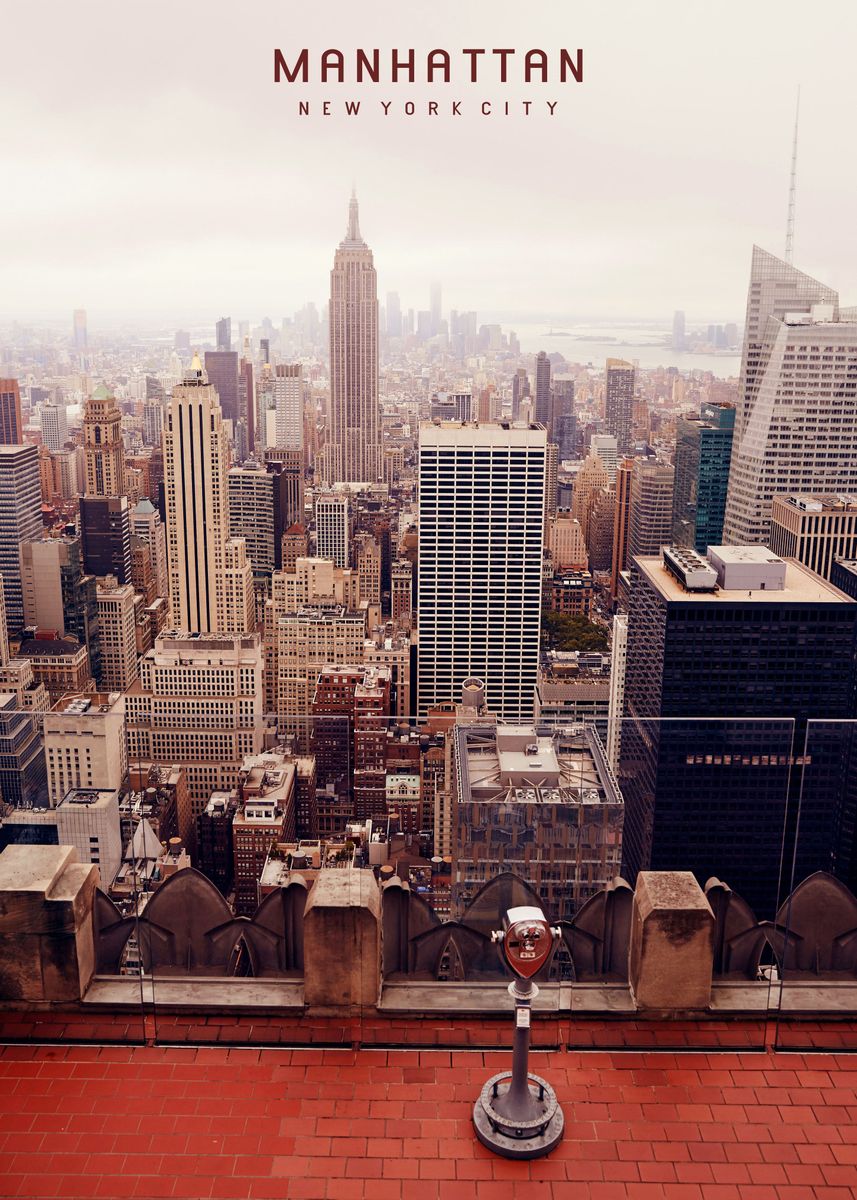 'Manhattan ' Poster, picture, metal print, paint by Explore Universe ...