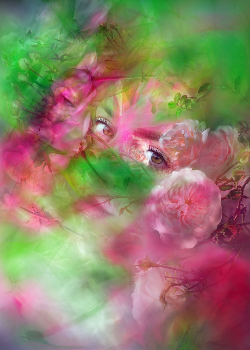 'Feeling Awakend in Roses' Poster, picture, metal print, paint by Kamil ...