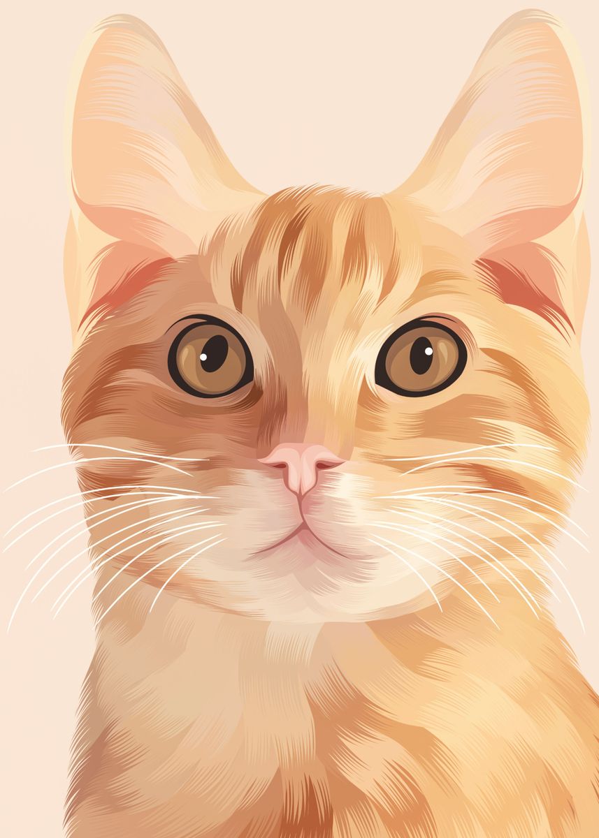 'cat 2' Poster, picture, metal print, paint by Muh Aslan | Displate