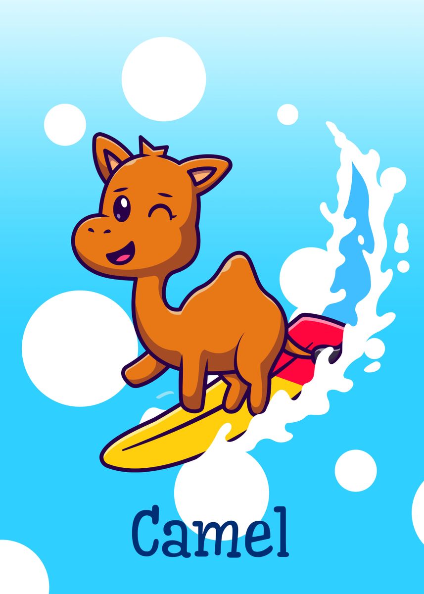 'Camel' Poster, picture, metal print, paint by tona Billi | Displate