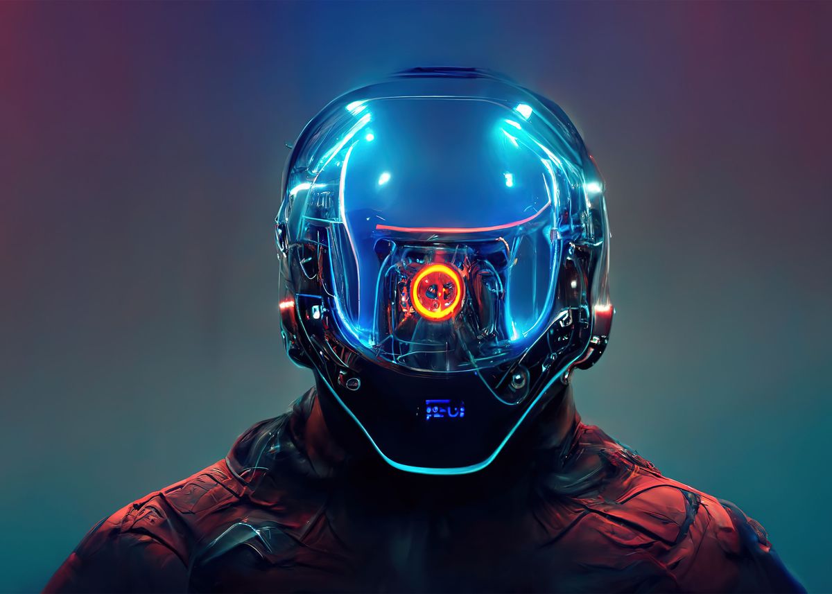 'flight pilot helmet UI' Poster by Designersen | Displate