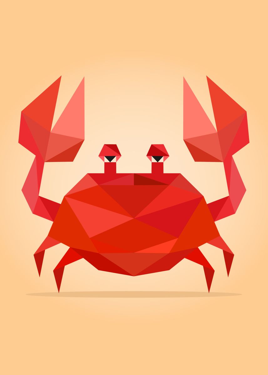 'Polygon Crab' Poster, picture, metal print, paint by PosterSuite ...