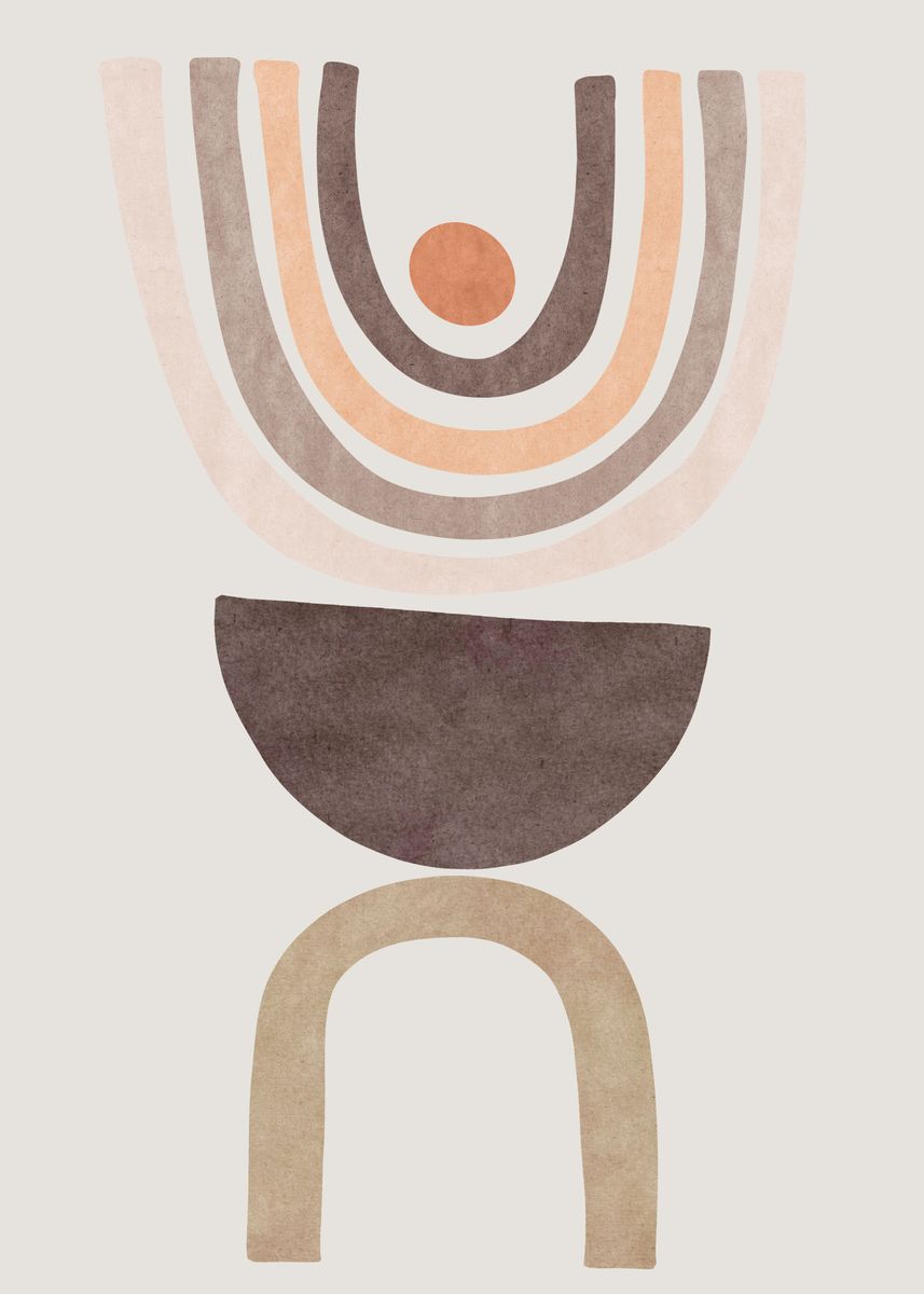 'Boho Bohemian Abstract Man' Poster by dkDesign | Displate