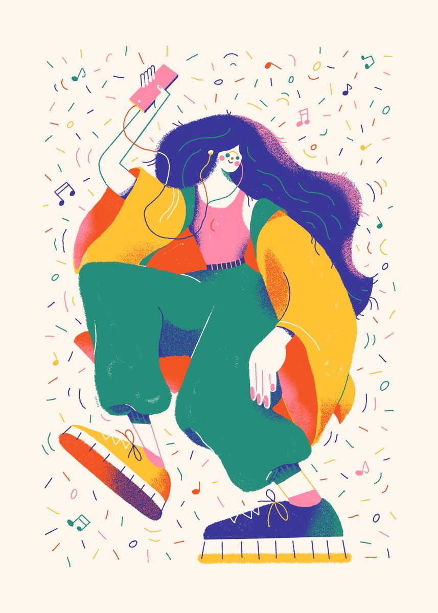 'Silent Disco' Poster by Paloski | Displate