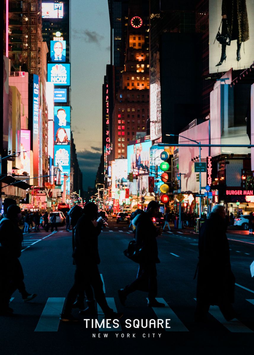 'Times Square ' Poster, picture, metal print, paint by Famous City ...