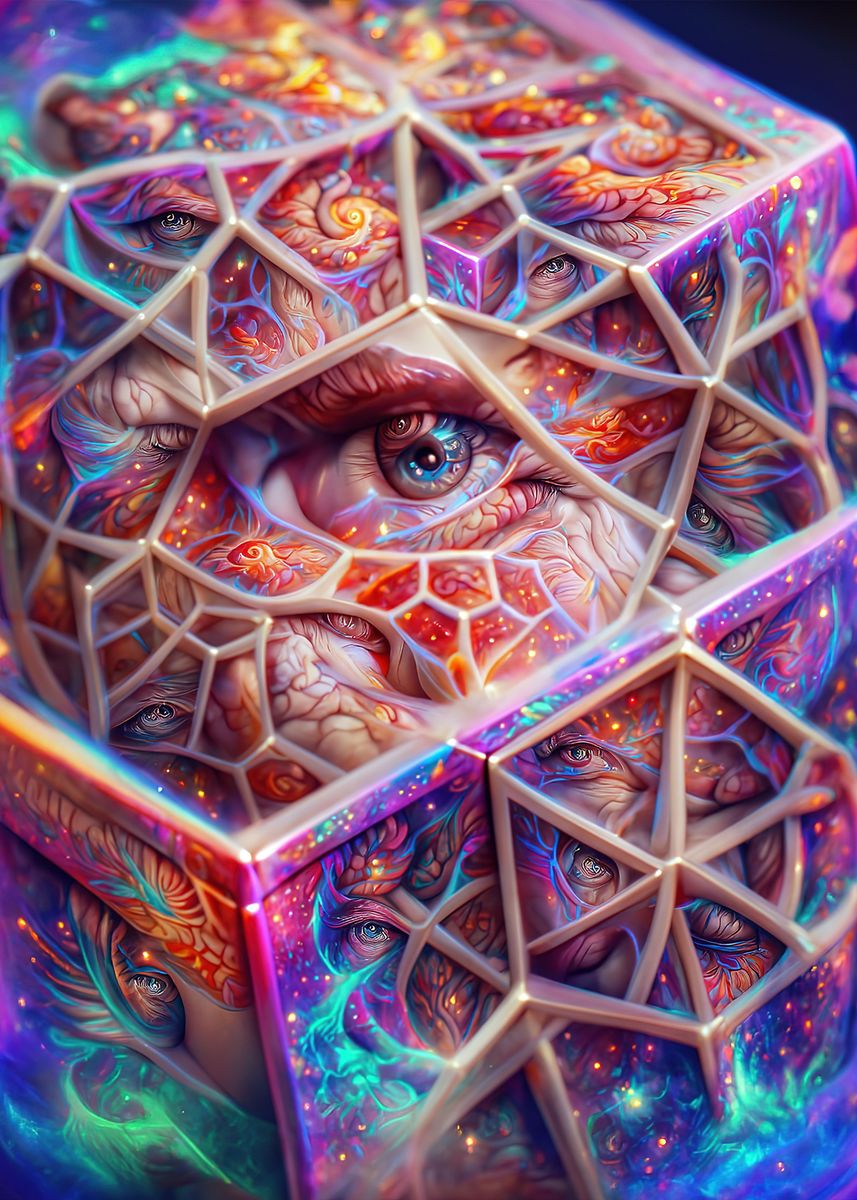 'Infinity Cube' Poster by Machine Delusions | Displate