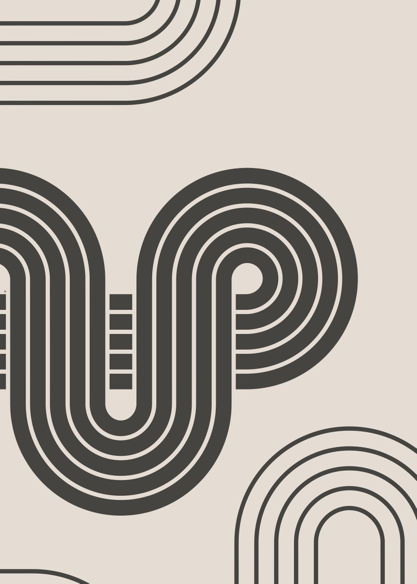 'Block Bold Lines no383' Poster by Agnes Szafranska | Displate