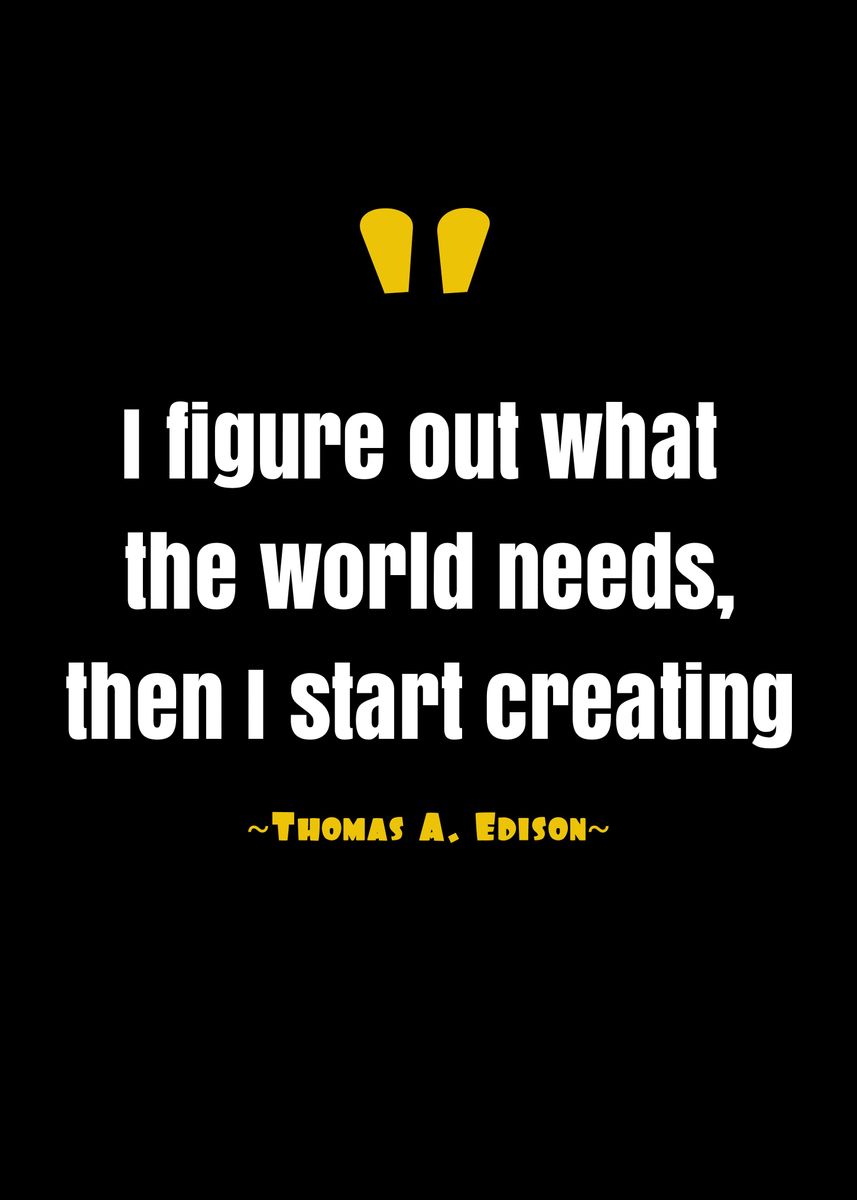 'Thomas A Edison' Poster, picture, metal print, paint by KAGE | Displate