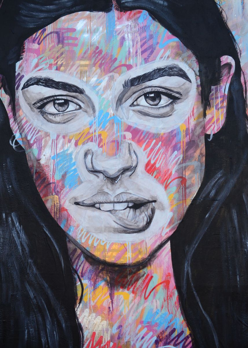 'Distorted Face' Poster by Sam Brady | Displate