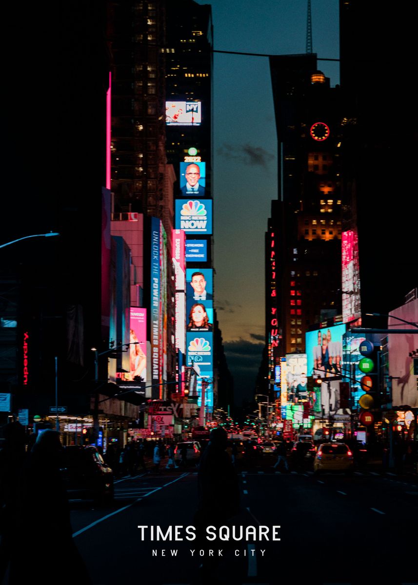 'Times Square ' Poster, picture, metal print, paint by Famous City ...