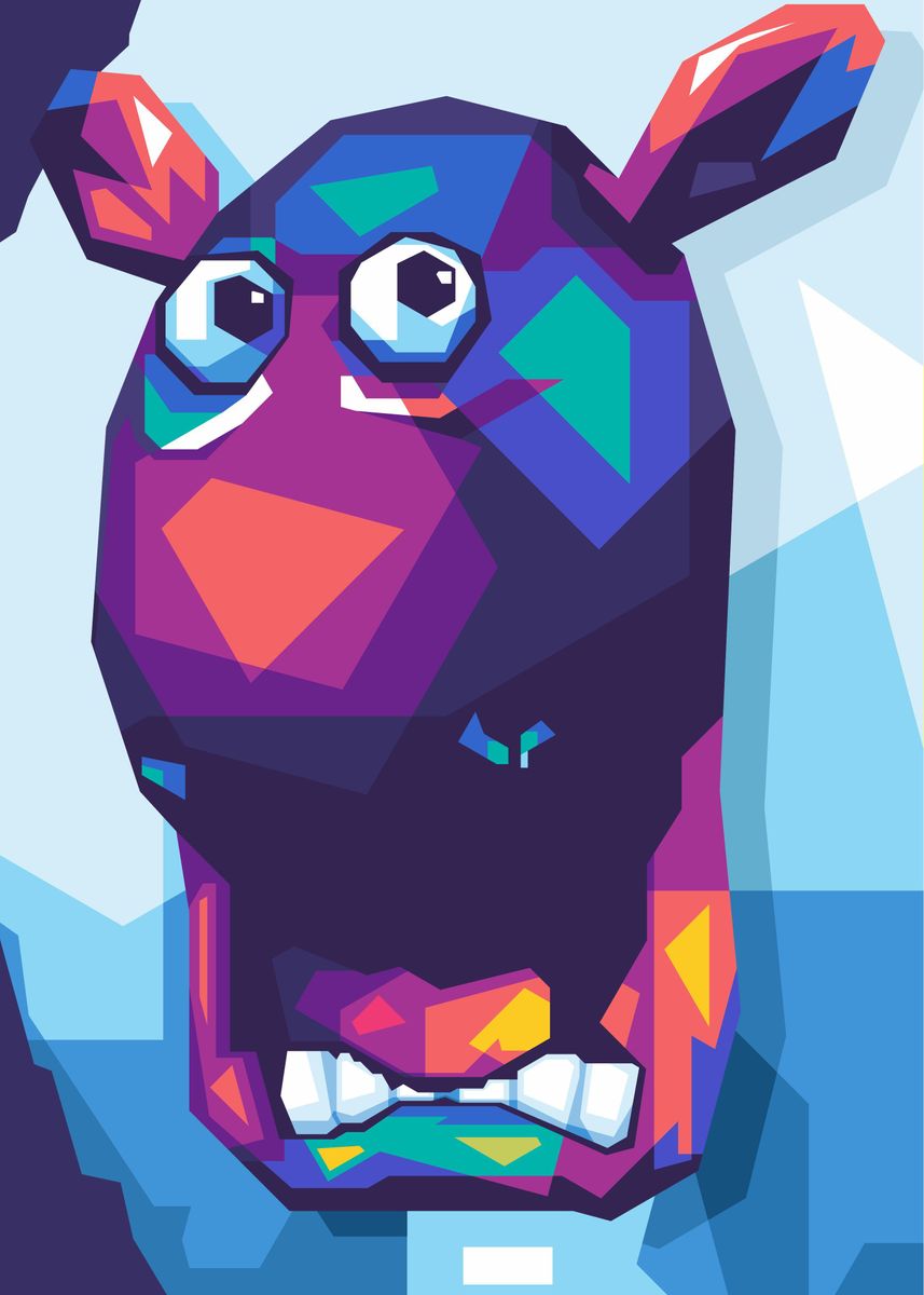 'Scared Goat Popart' Poster by Rizky Dwi | Displate
