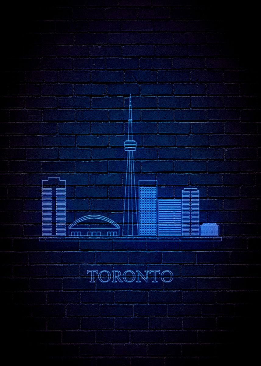 'toronto' Poster, picture, metal print, paint by Mod Yof | Displate