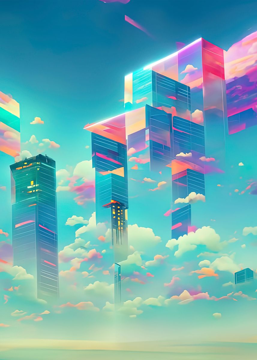 'Floating City' Poster, picture, metal print, paint by Machine ...