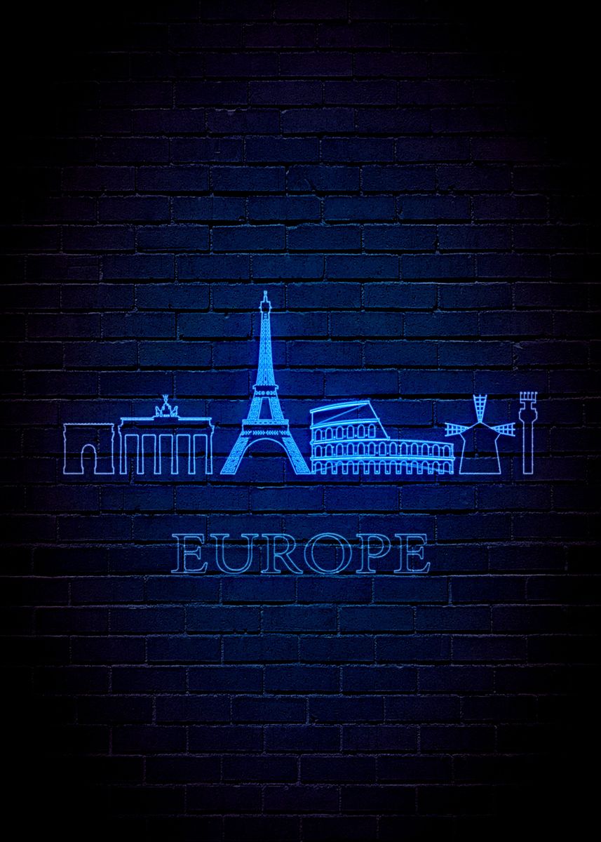 'europe' Poster, picture, metal print, paint by Mod Yof | Displate