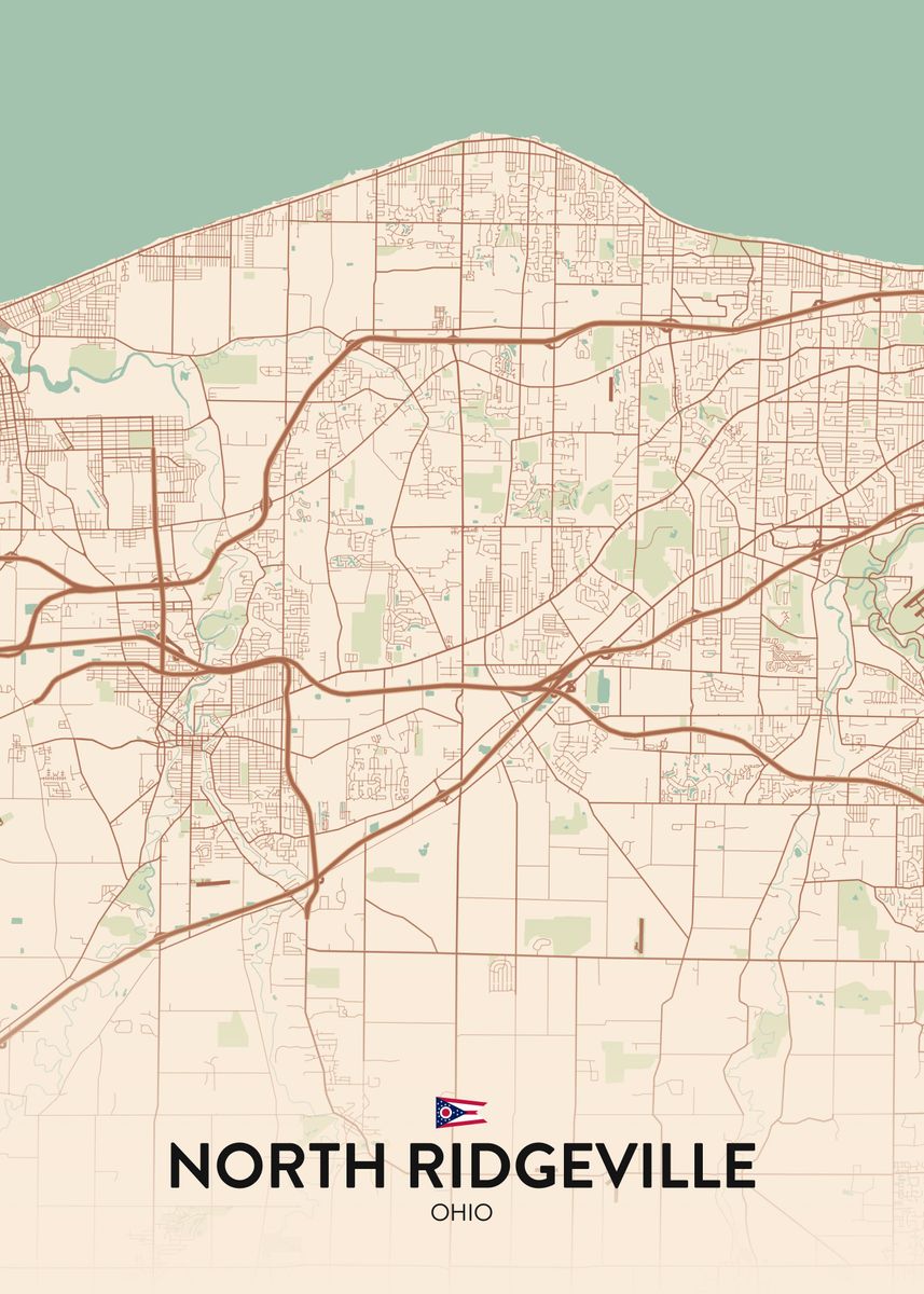 'North Ridgeville OH' Poster, picture, metal print, paint by IMR ...