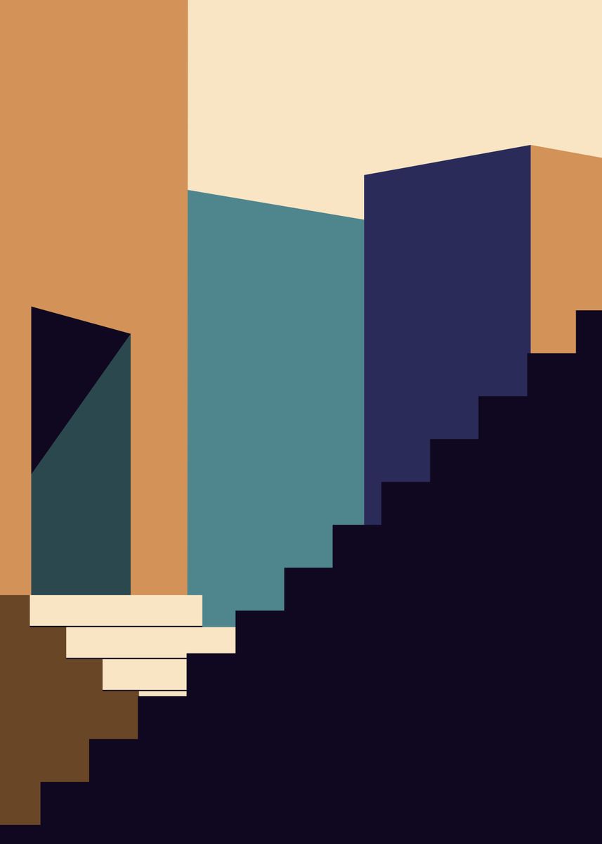 'Minimalist architecture' Poster by Human Shadow | Displate